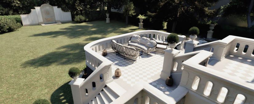 Baroque Terrace added to the villa – Attractive Architect Designed ...